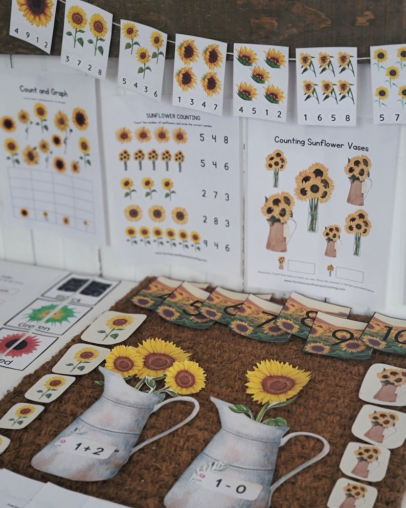 S is for Sunflower Early Learning Pack - Etsy