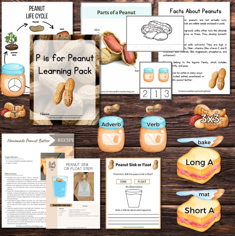 Peanut Learning Pack - Etsy