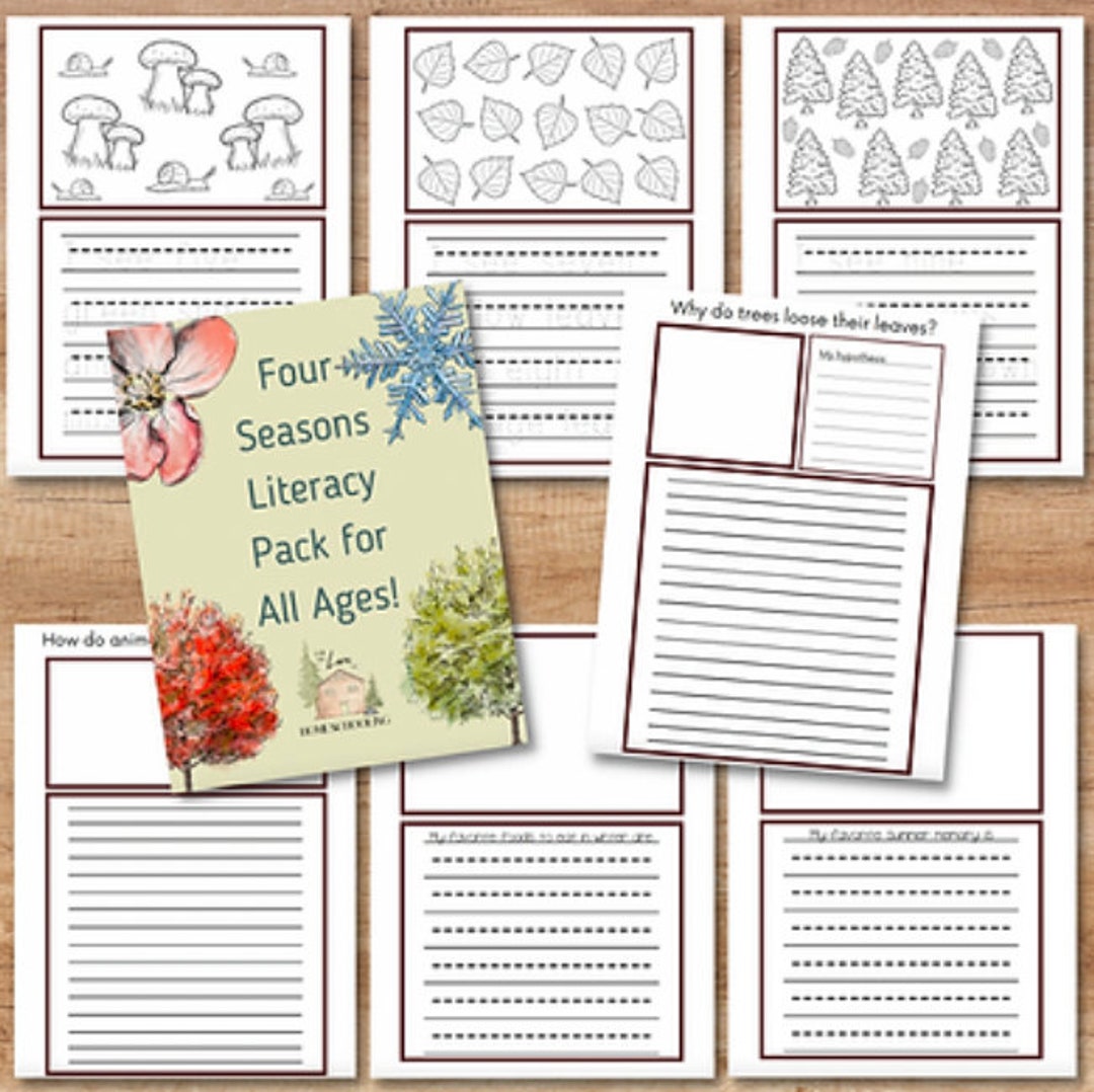 Four Seasons Writing Prompts - Etsy