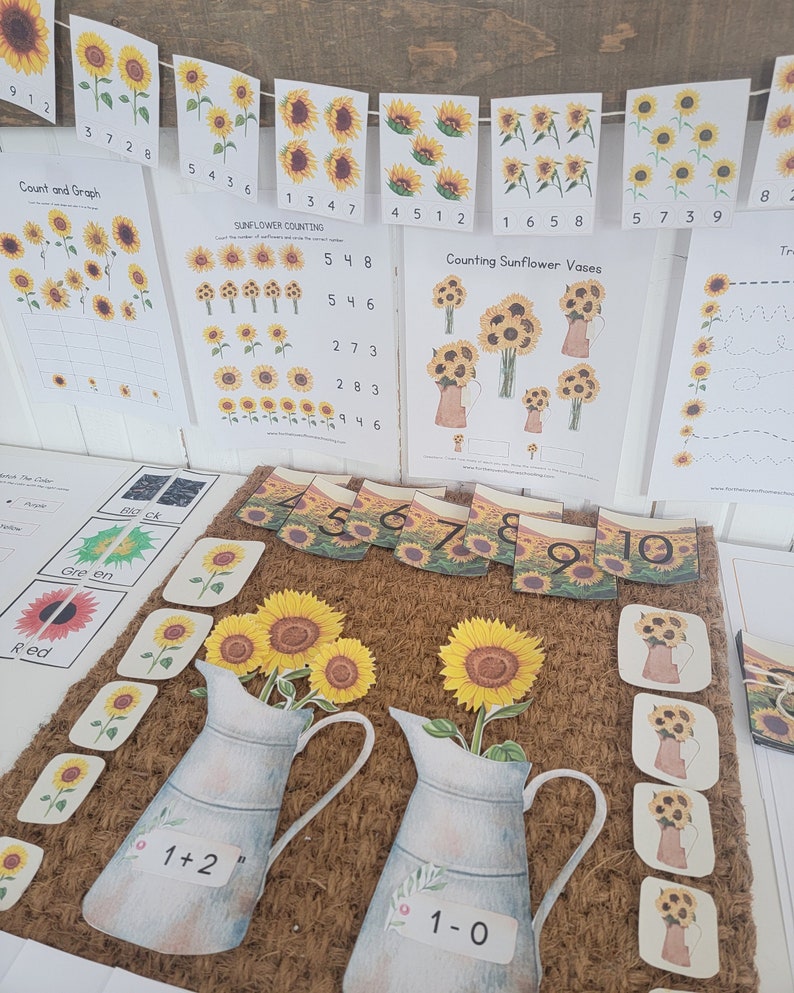 S is for Sunflower Early Learning Pack - Etsy