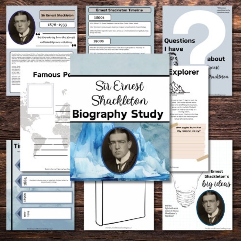 Ernest Shackleton Biography Unit - Etsy