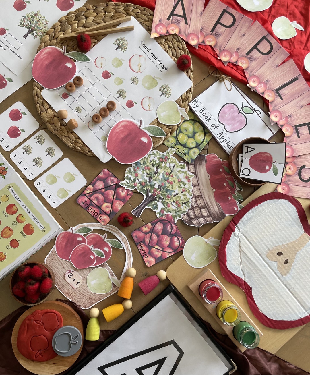 A is for Apple Learning Pack - Etsy