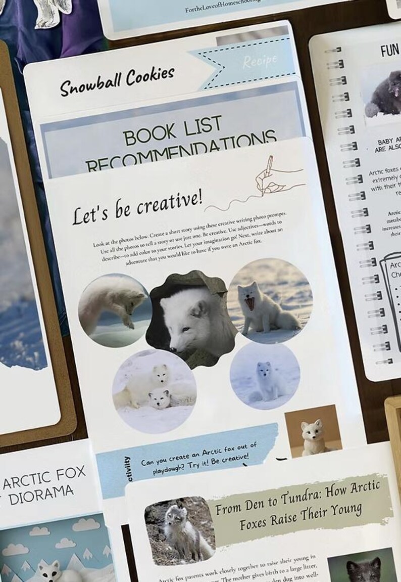 Arctic Fox Nature Study - Etsy