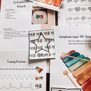 X is for Xylophone Early Learning Pack - Etsy