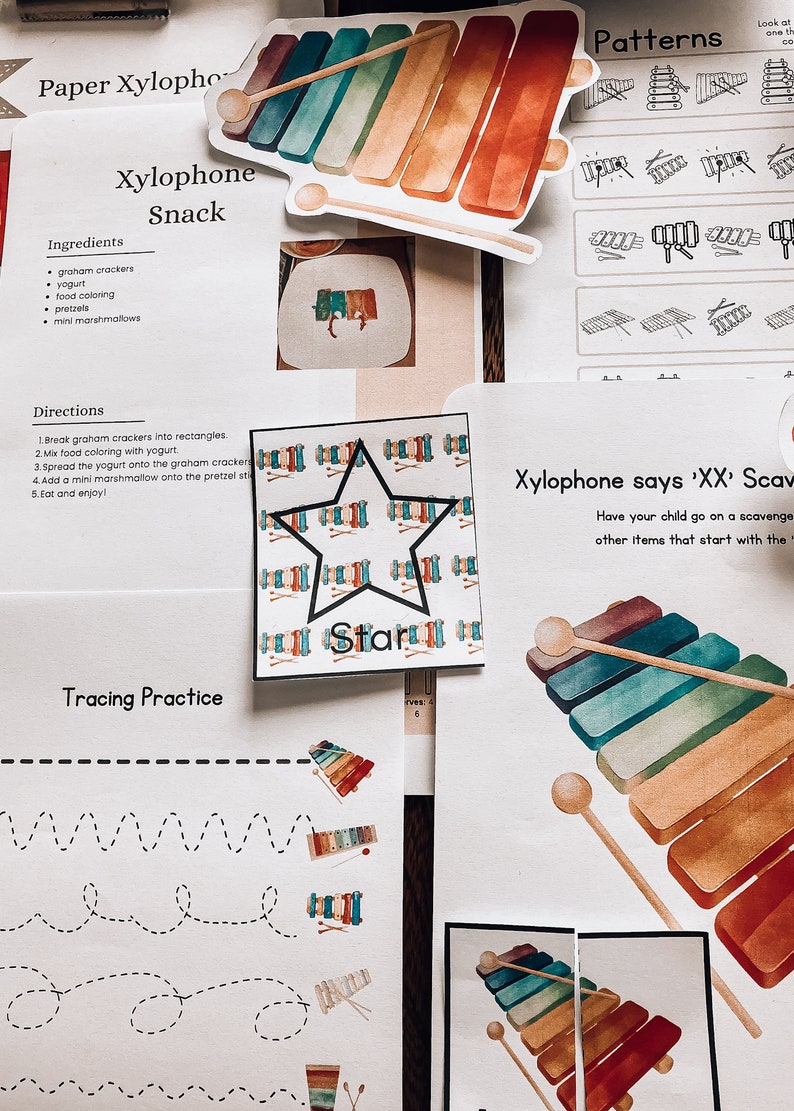 X is for Xylophone Early Learning Pack - Etsy