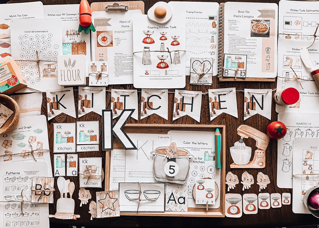 K is for Kitchen Early Learning Pack - Etsy
