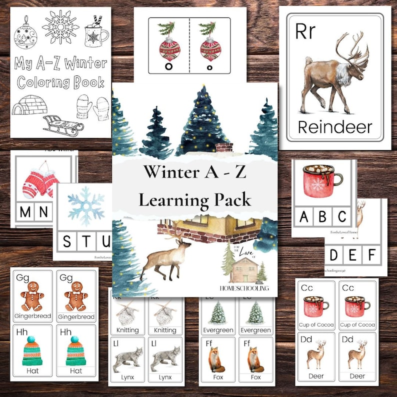 Winter A-Z Learning Pack - Etsy
