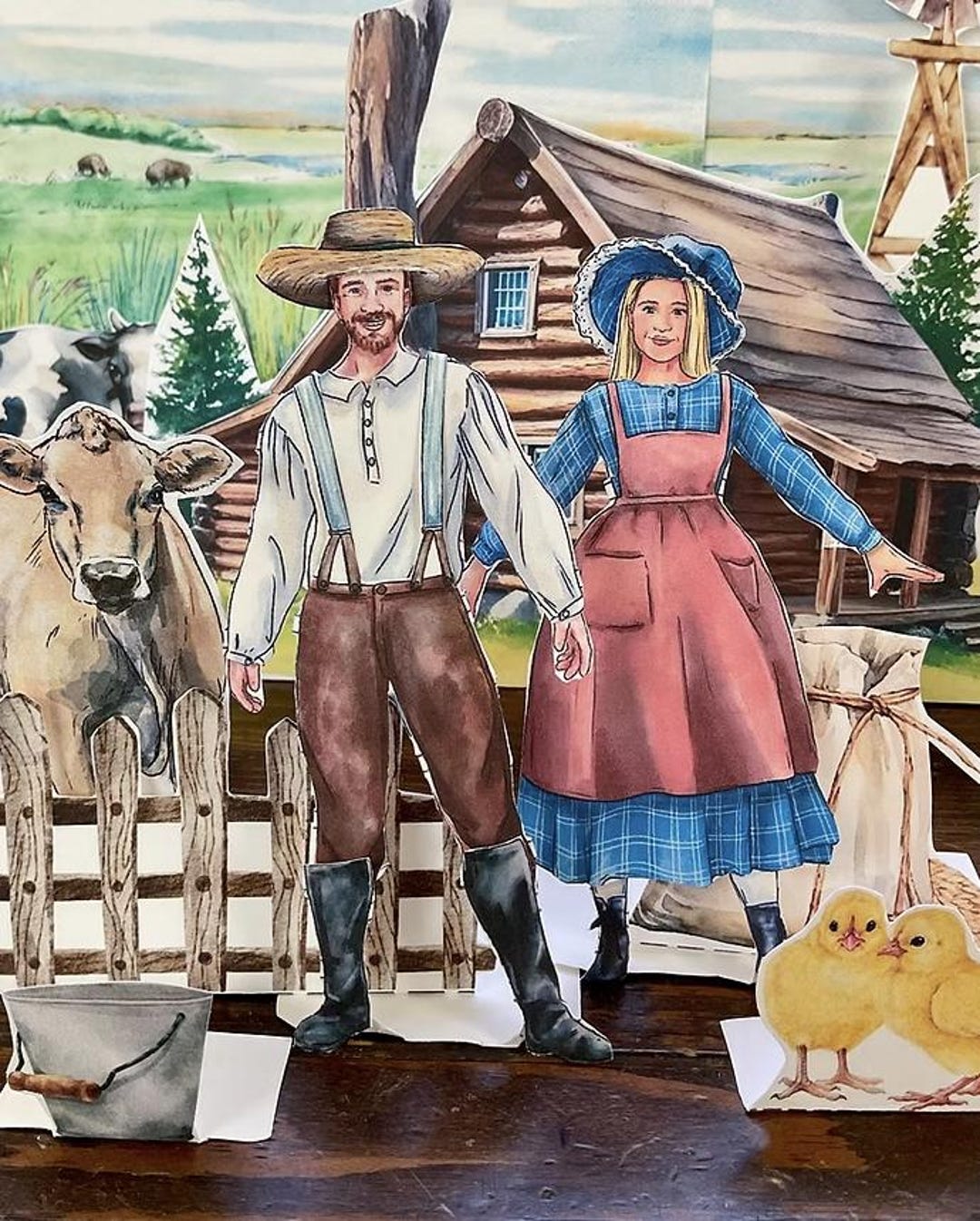 Pioneer Paper Doll Set - Etsy