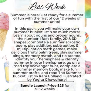 12 Weeks of Summer Bundle - Etsy