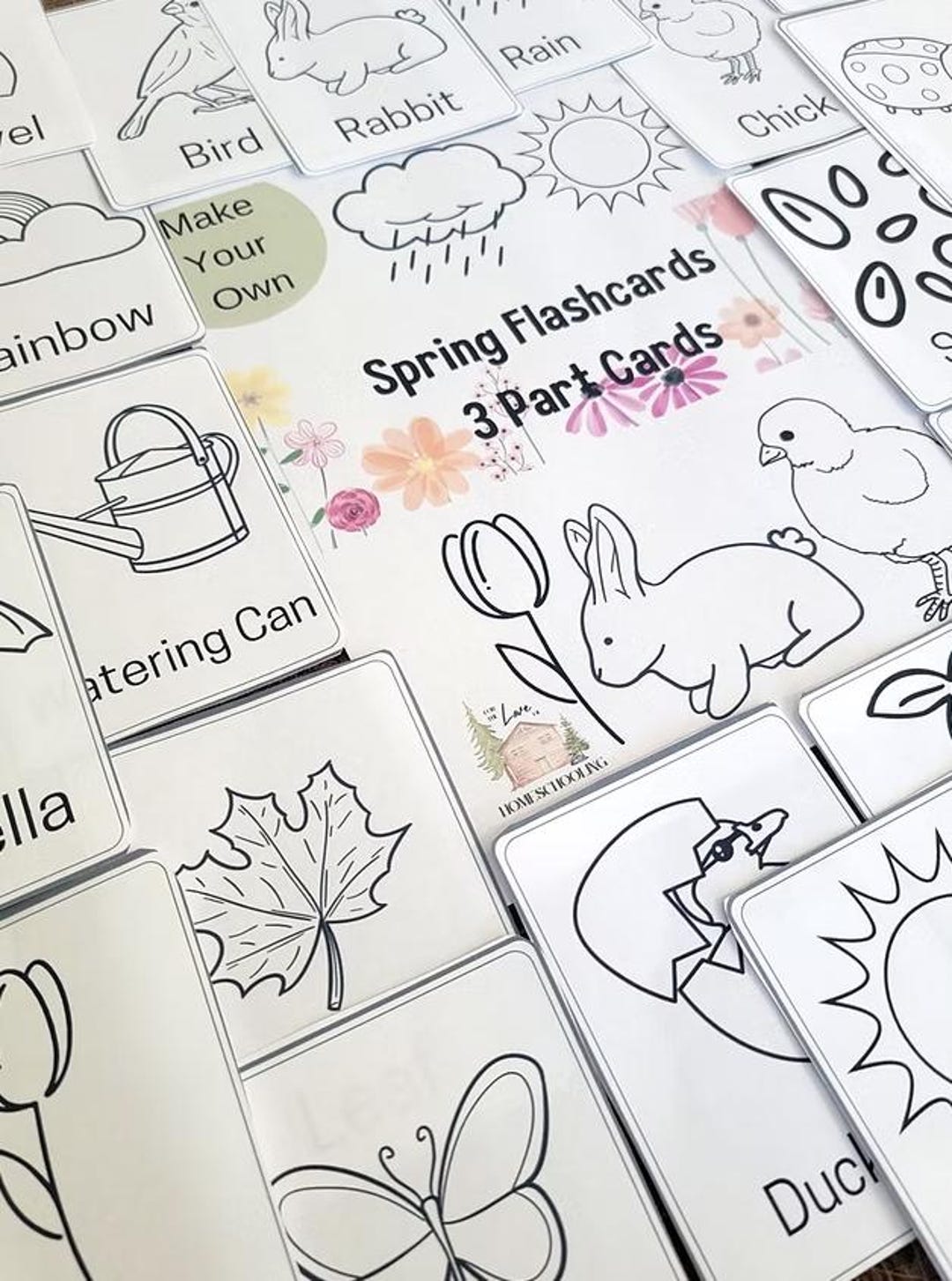 Spring Make Your Own Flashcards - Etsy