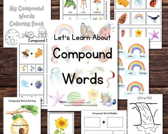 Compound Word Popcorn Themed Pack Center Activities, Games and ...