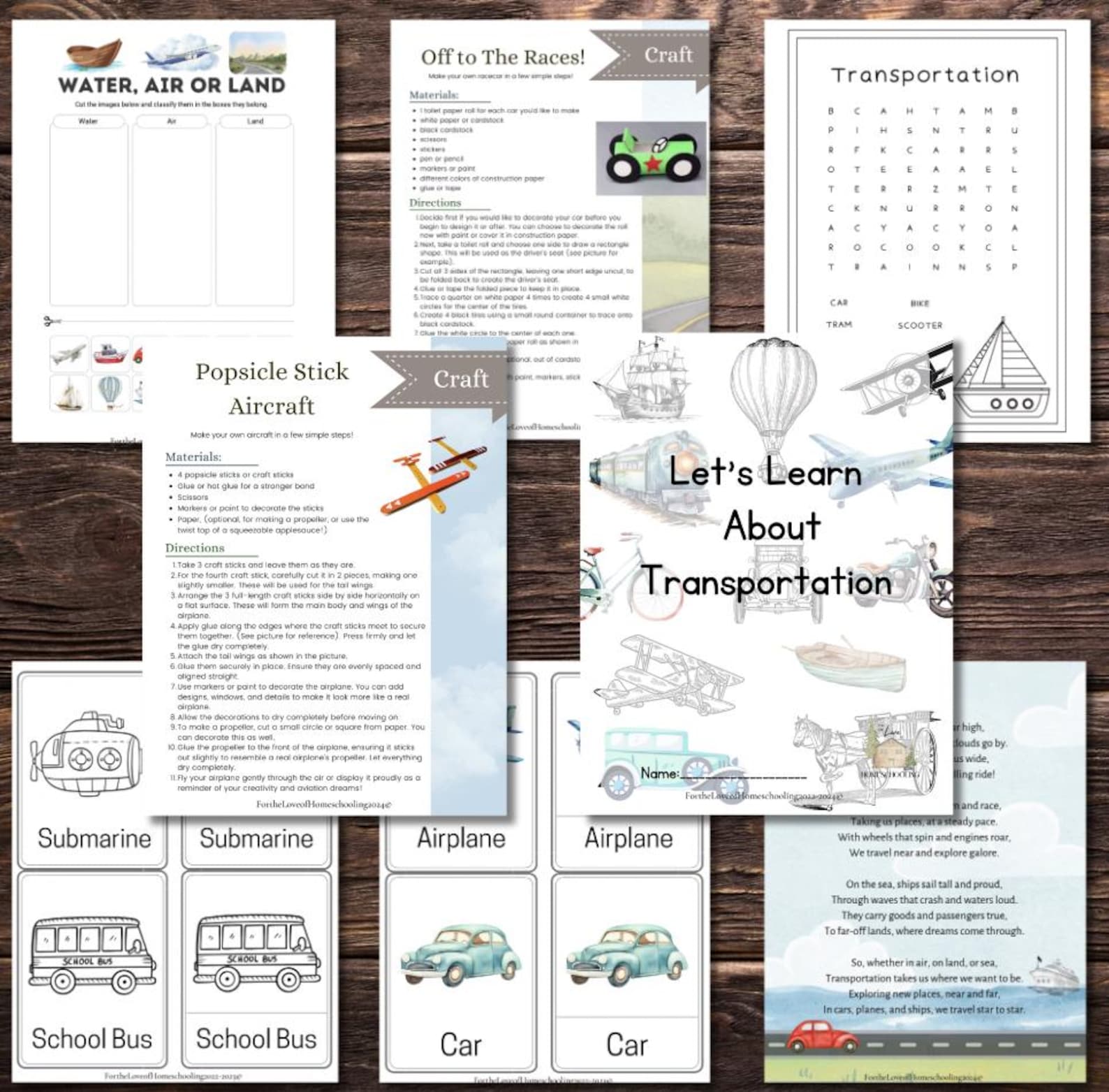 Let’s Learn About Transportation - Etsy