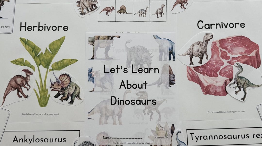Let's Learn About Dinosaurs - Etsy