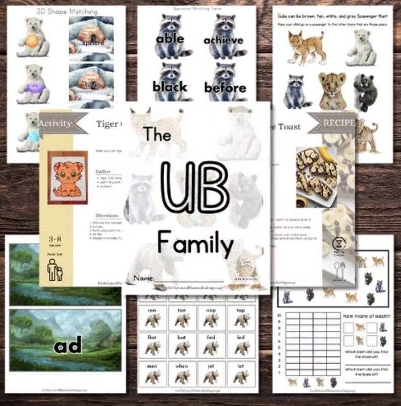 Ub Word Family Pack - Etsy