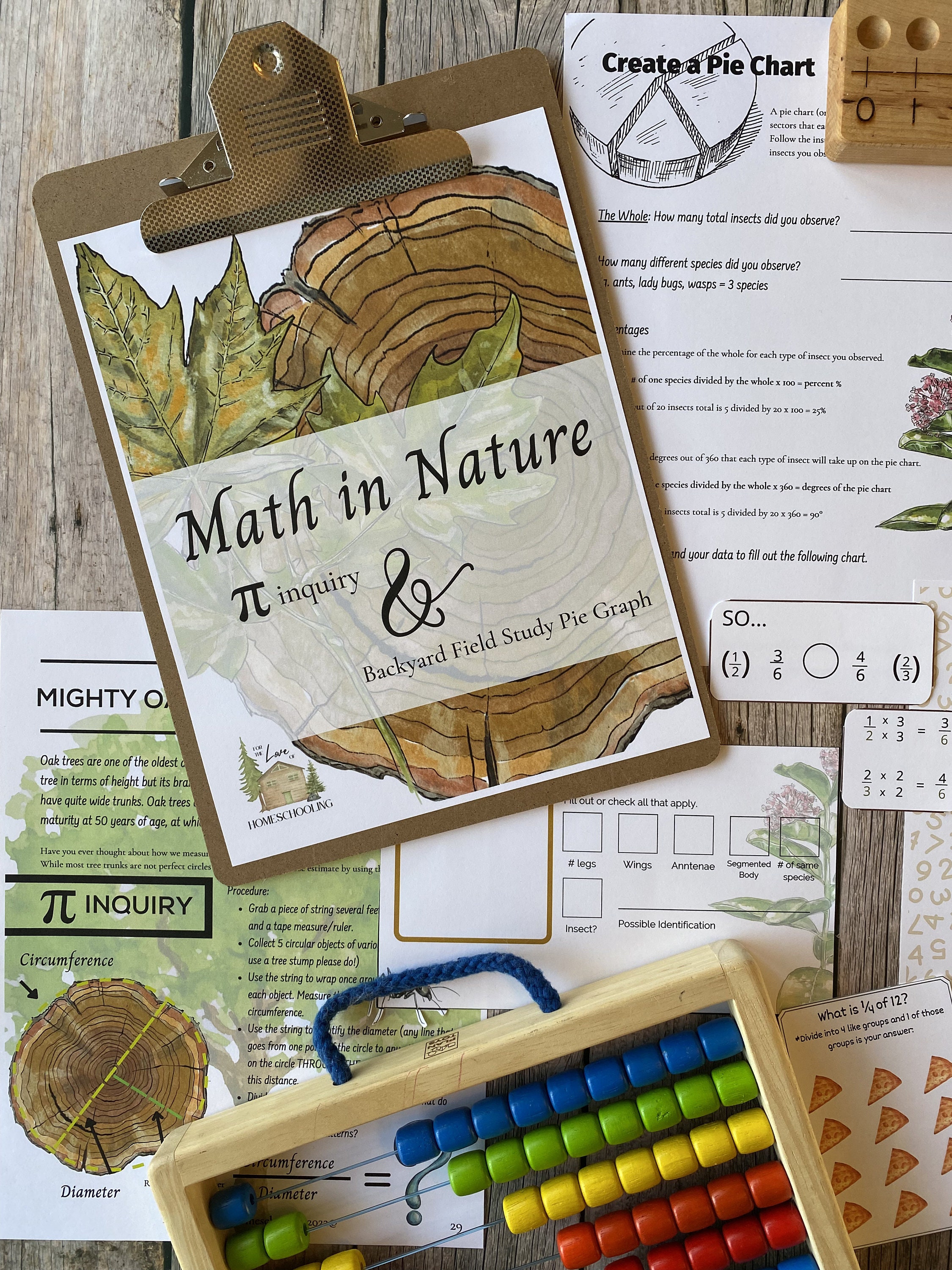 Math in Nature Pi Inquiry & A Backyard Field Study - Etsy