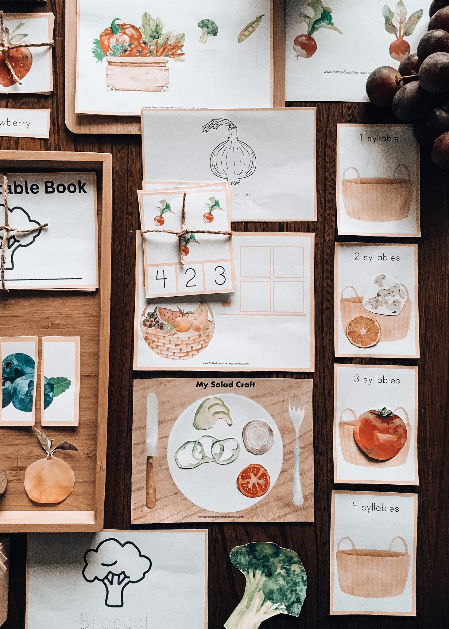 Fruits and Vegetables Themed Book Learning Pack - Etsy