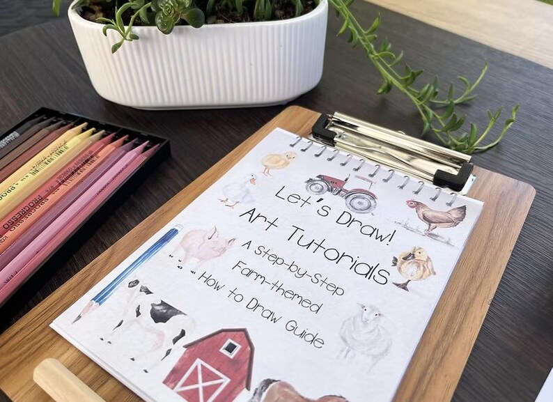 Let's Draw! Farm Art Tutorial Guide - Etsy