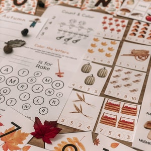 Fall Learning Pack - Etsy