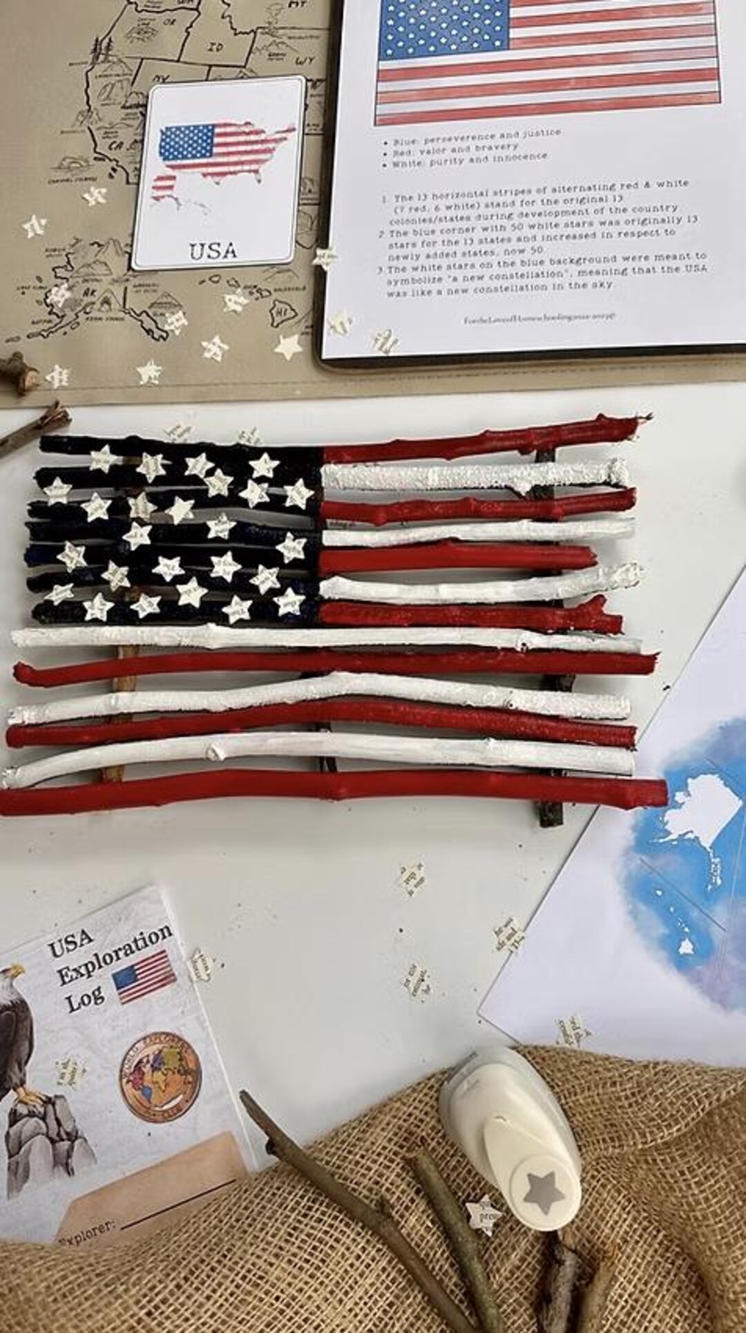 US Flag and Mapping Unit - Etsy