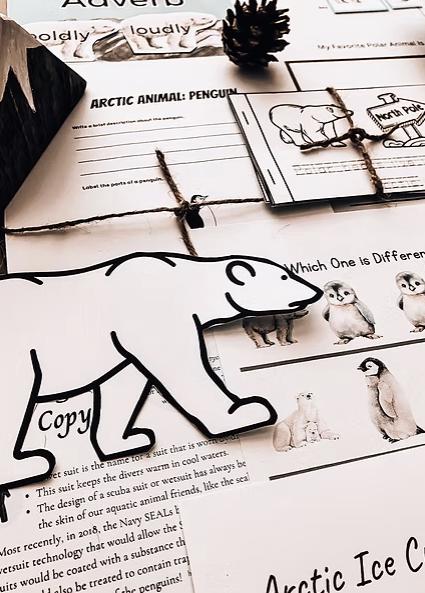 Polar Animals - 12 Weeks of Winter - Etsy