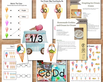 Ice Cream Preschool Pack, Ice Cream Learning Pack, Summer Learning Pack ...