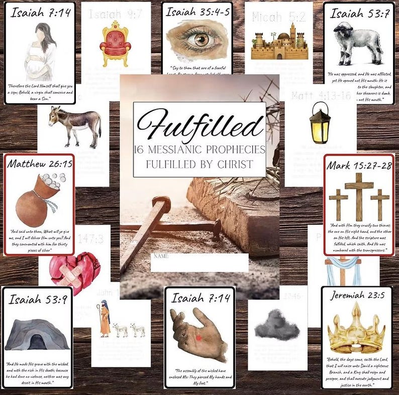 Fulfilled! 16 Messianic Prophecies Unit - Etsy