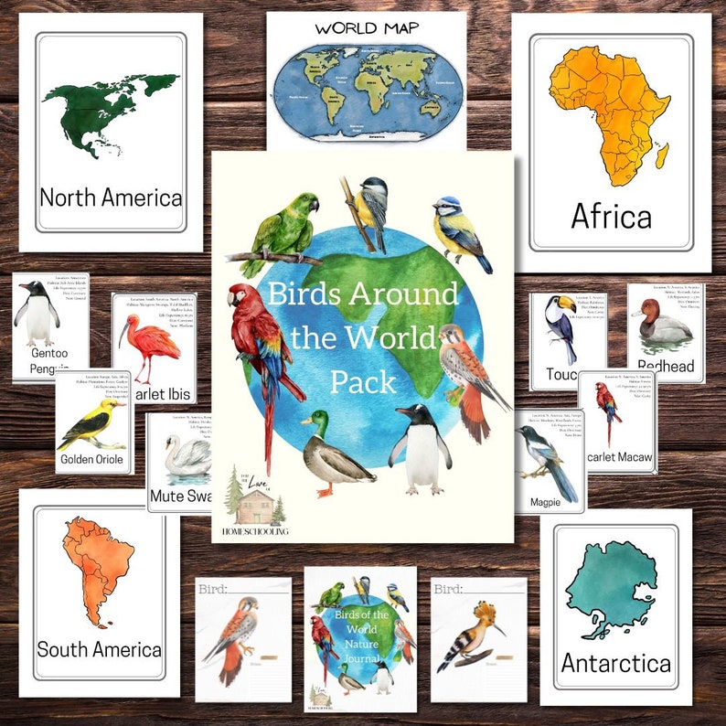 Birds of the World Pack - Etsy