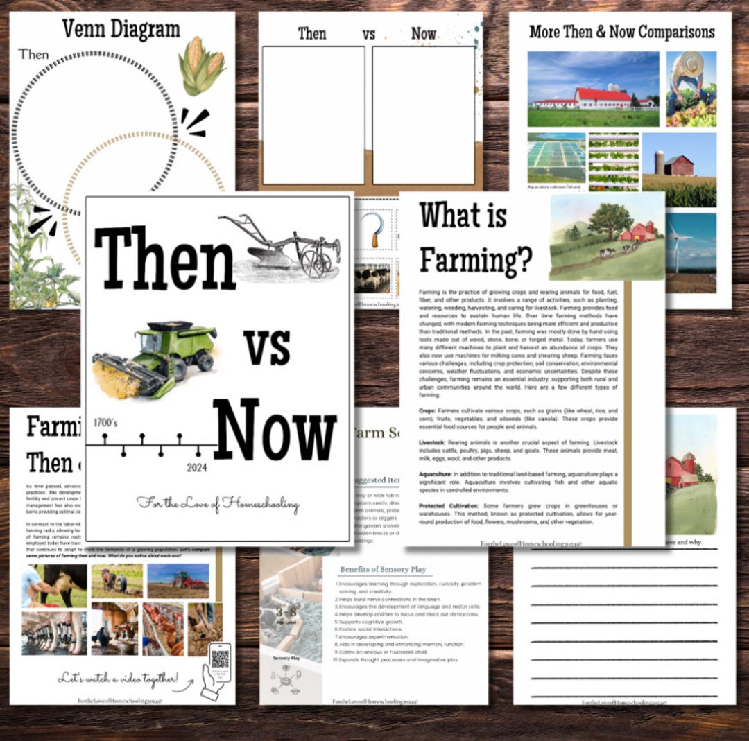Then Vs. Now - Farming - Etsy