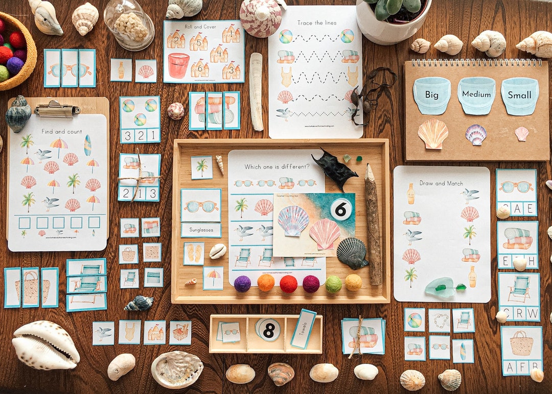 A Day at the Beach Tot School Pack - Etsy