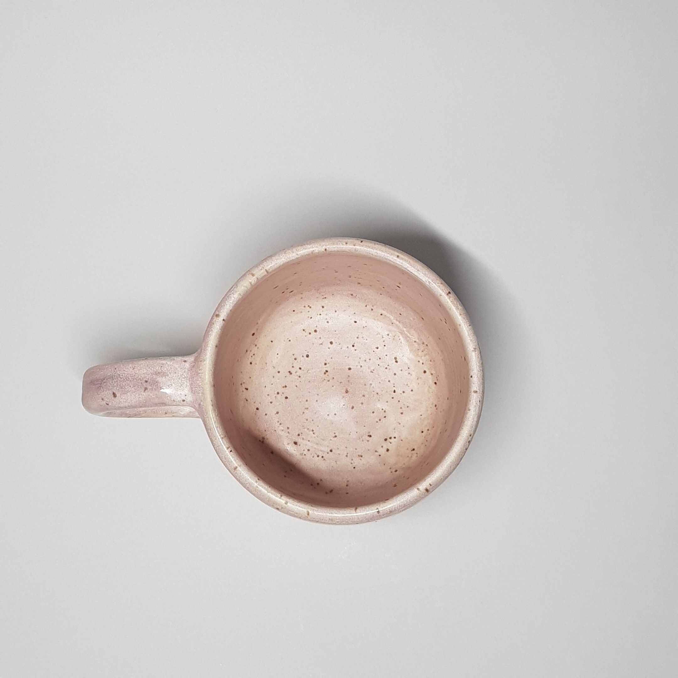 Ceramic Espresso Cup With Handle , Stoneware Speckled Clay, Lavender ...