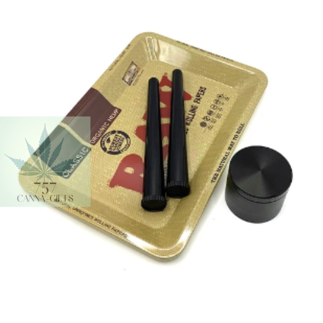 On-the-go Rolling Tray Set With Zinc-alloy Grinder and Pre-roll Tube - Etsy