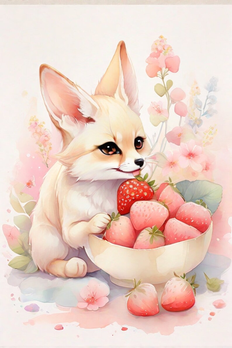 Colorful Cute Cat Painting Print Digital Download Printable Wall Art ...