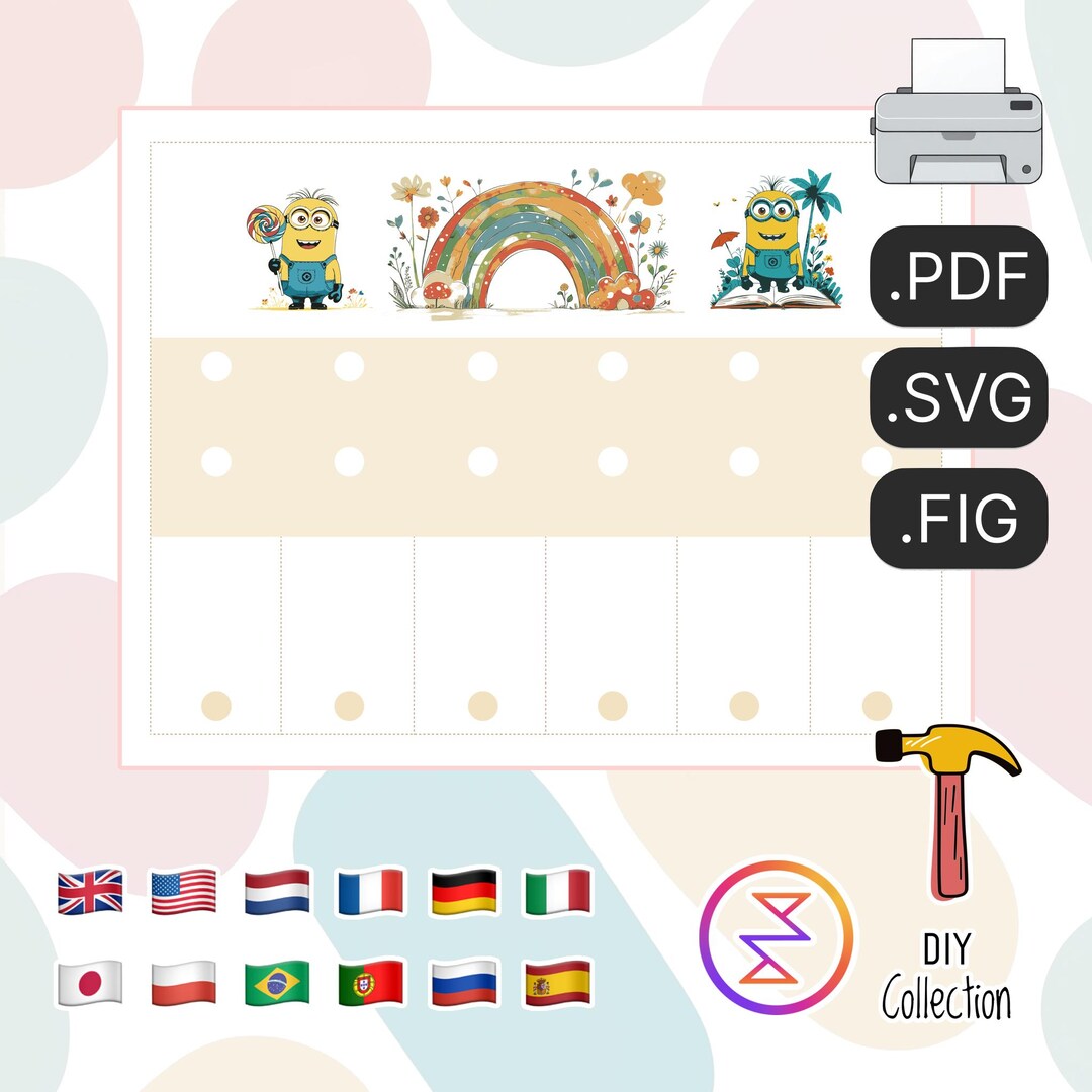 DIY Printable • Mini Routine Minions • Svgs and FIG Included • Digital ...