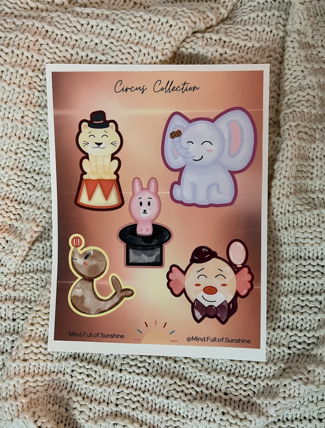 Circus Sticker Collection- Glossy, Water Resistant, Circus Themed ...