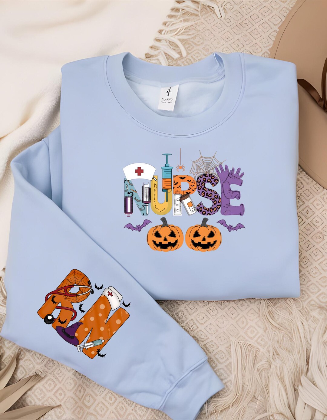 Nurse Halloween, Halloween Nurse, Spooky Nurse Sweatshirt, RN Halloween ...