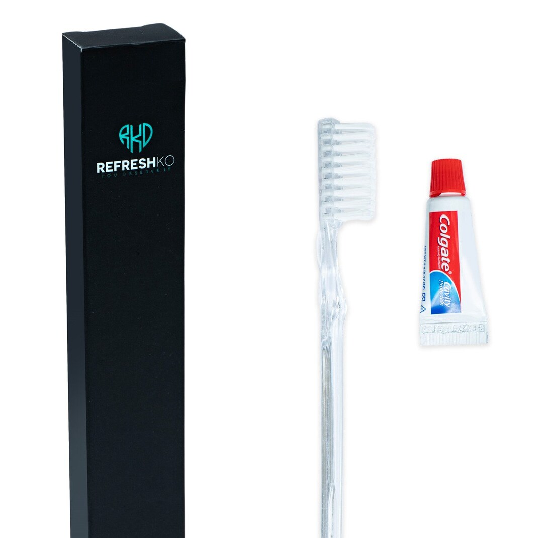 250x Collgate Mini Hotel Travel Disposable Toothbrush With Collgate 5g ...