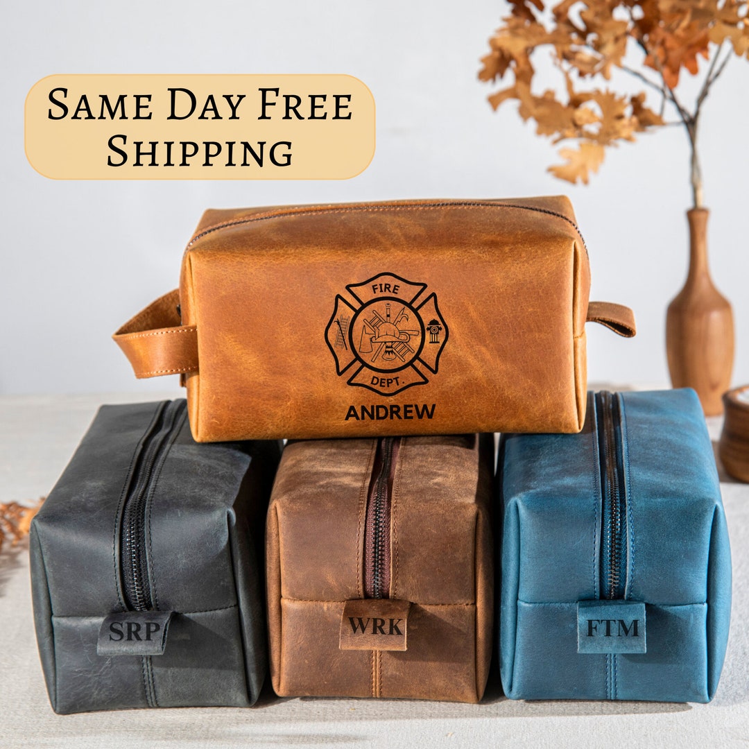 Personalized Firefighter Gift, Mens Toiletry Bag, Fire Academy ...