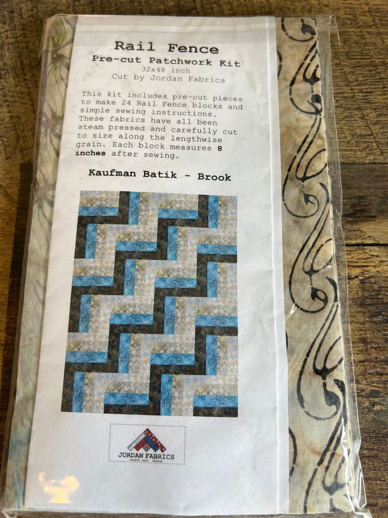 Kauffman Batik Brook Rail Fence Pre-cut Patchwork Kit - Etsy