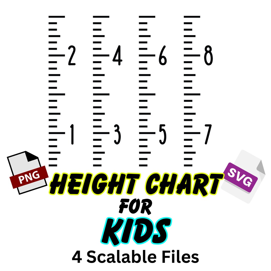 Height Chart for Kids, Height Chart, Kids Height Chart, Kids Measuring ...
