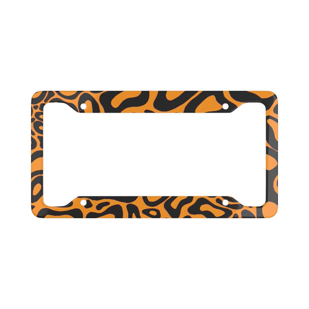 Leopard Print License Plate Frame, Cheetah Pattern Car Accessories for ...