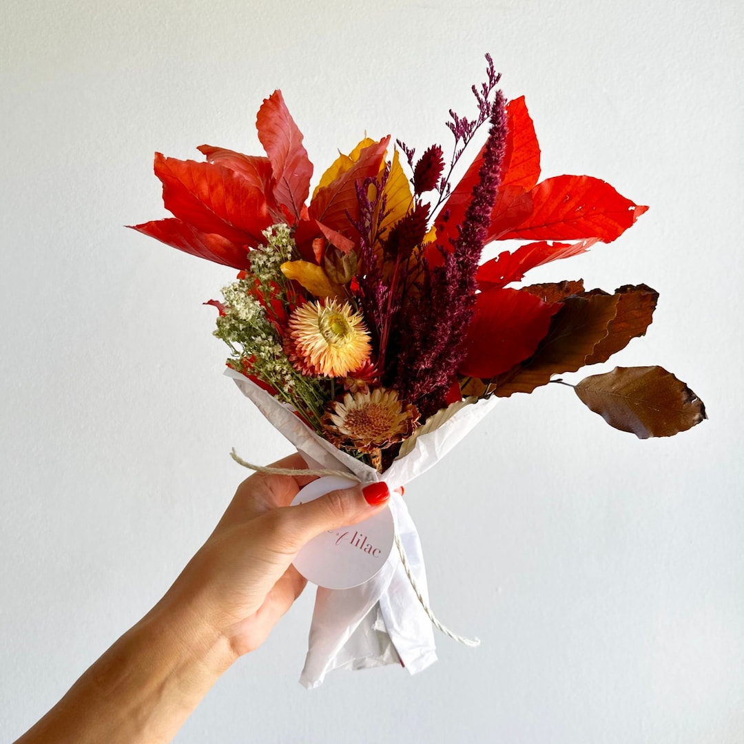 Mini Dried Fall Flower Bouquet - Etsy