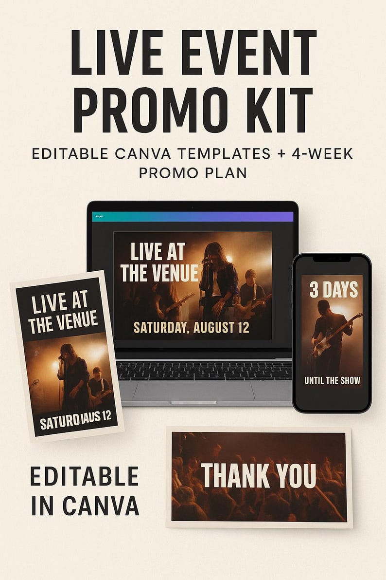 Live Promotion Kit | Digital Download for Musicians, Bands & Self ...