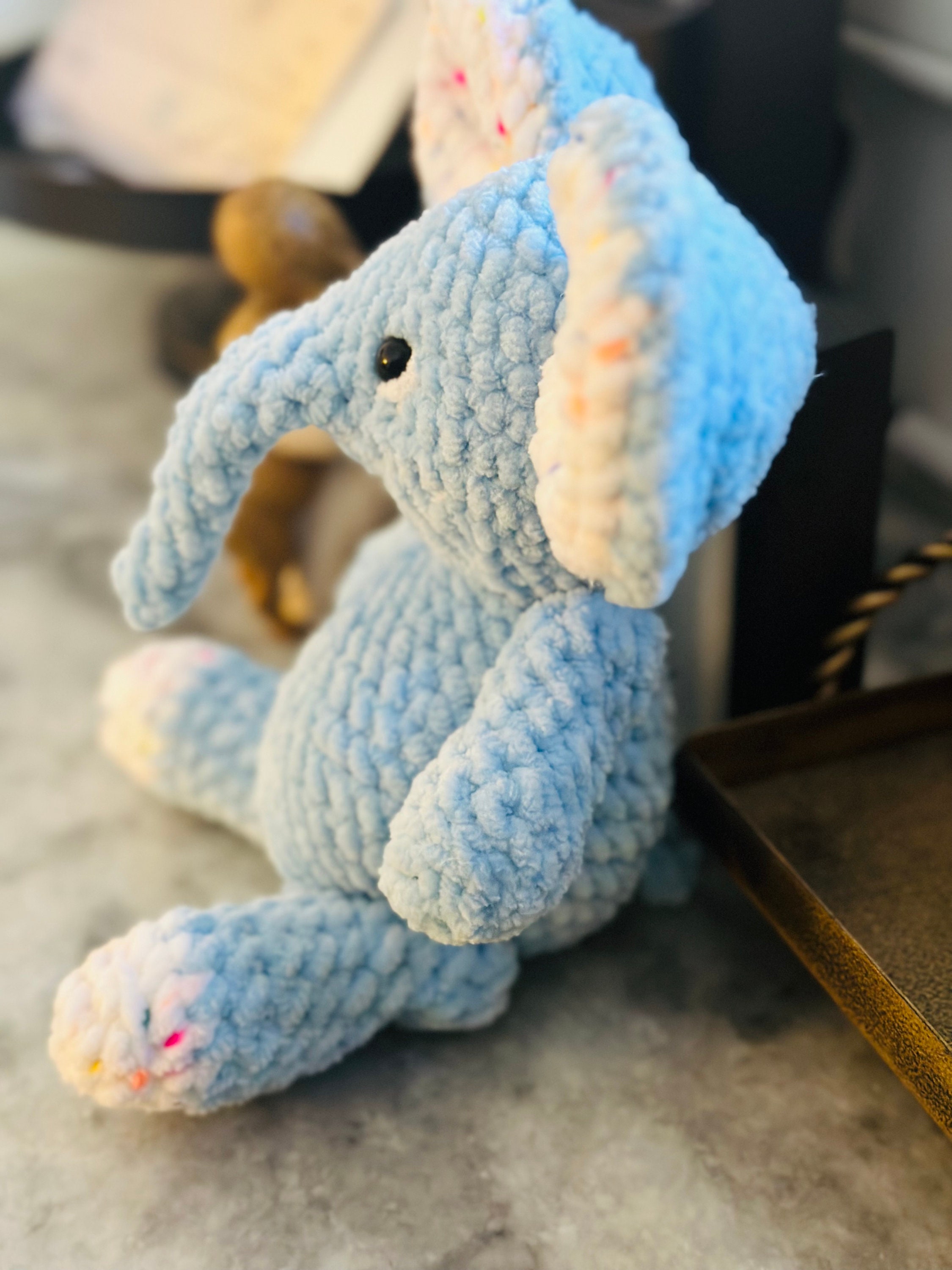 Super Cute Squishy Crochet Elephant With Movable Arms - Etsy