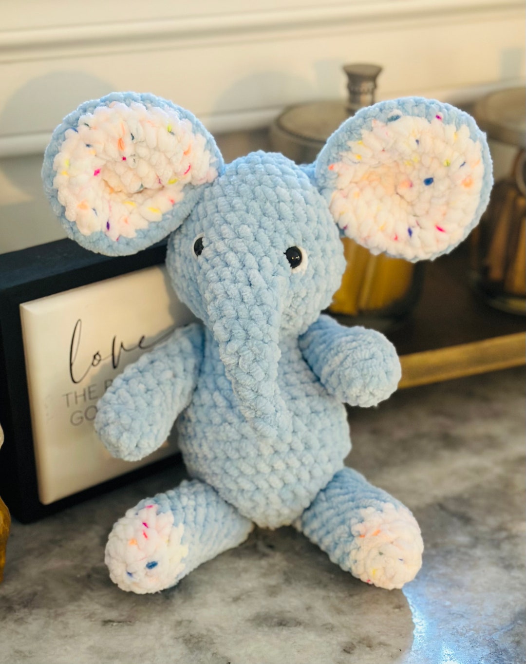 Super Cute Squishy Crochet Elephant With Movable Arms - Etsy