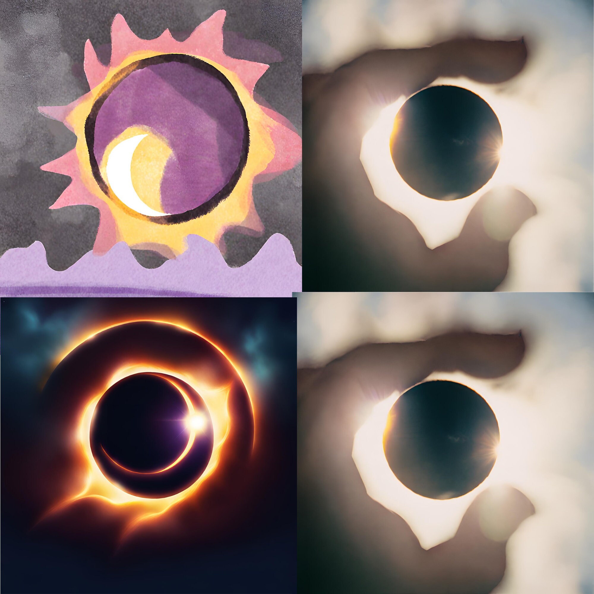 Digital Solar Eclipse Themed Printable Artwork Freeze Time Digital ...