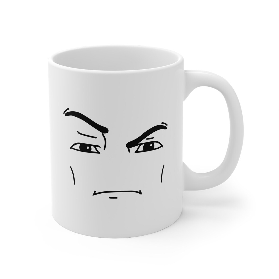 Raised Eyebrow Roblox Face Mug, Gamer Gift, Roblox Face Mug, Gamer Mug ...