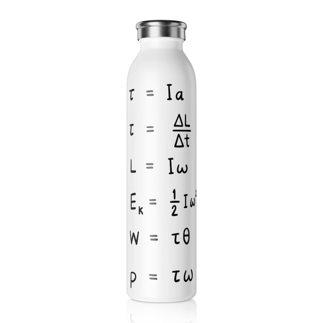 Physics Formulas Insulated Water Bottle, Gravitational Physics Gift ...