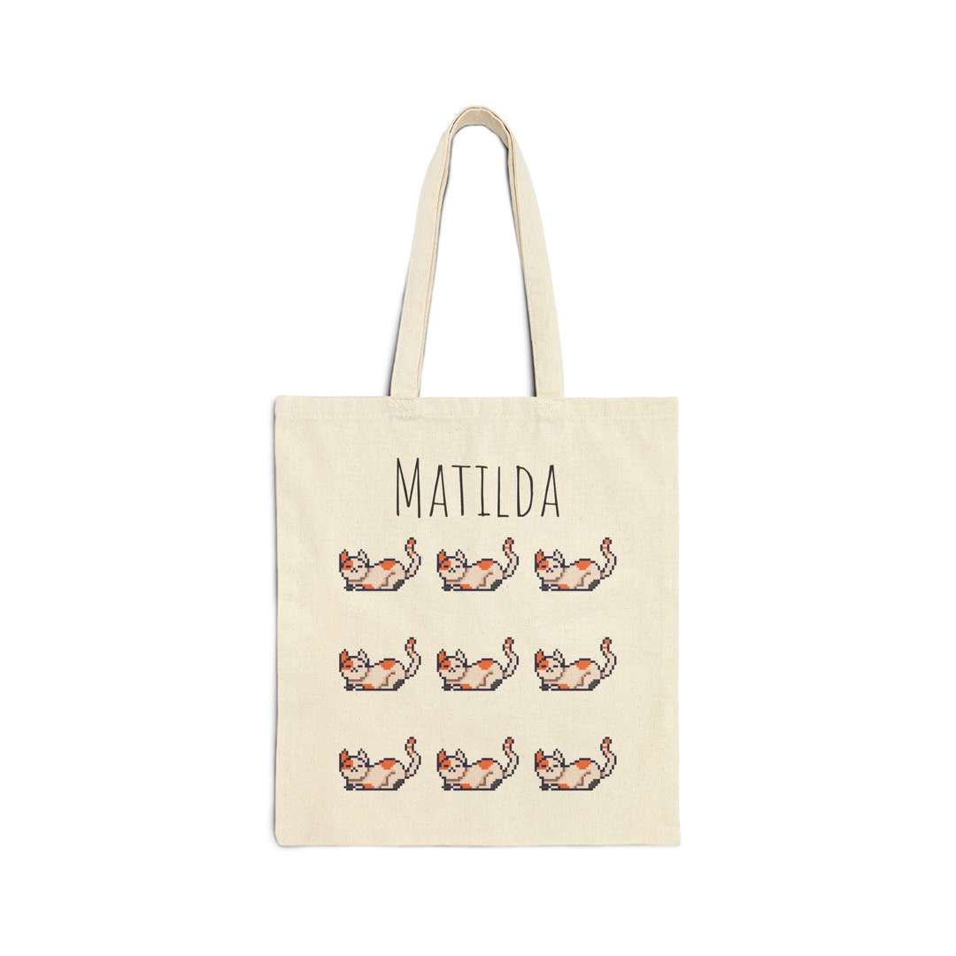 Custom Cat Canvas Tote Bag, Personalized Pet Tote Bag, Personalized Pet ...