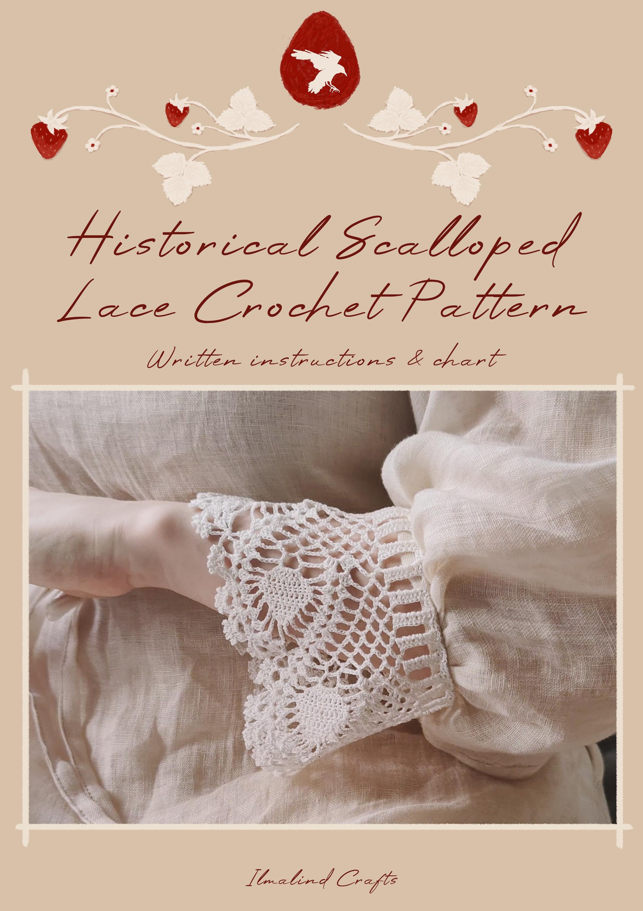 Historical Scalloped Crochet Lace PDF Lacemaking Instructions and Chart ...
