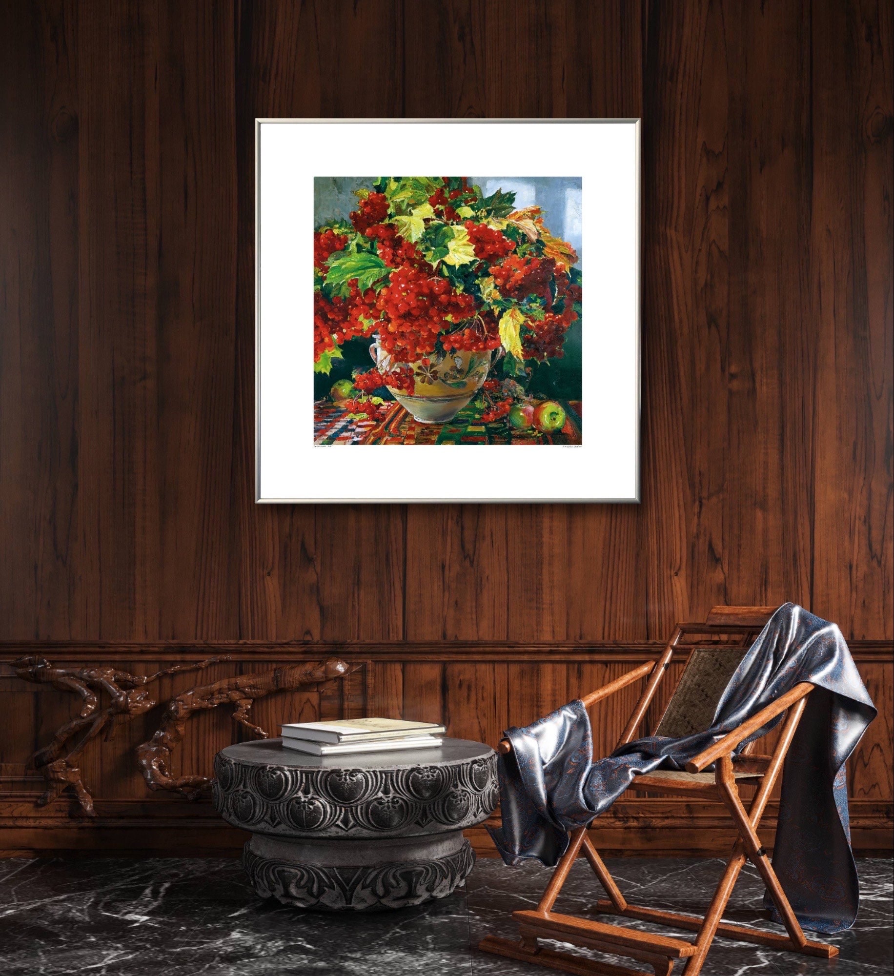 Guelder Rose Berries Kalyna. Print Framed Under Glass. Symbol - Etsy